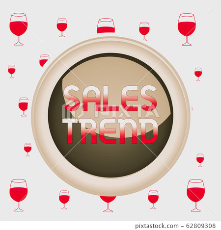 Text sign showing Sales Trend. Conceptual photo - Stock Illustration ...