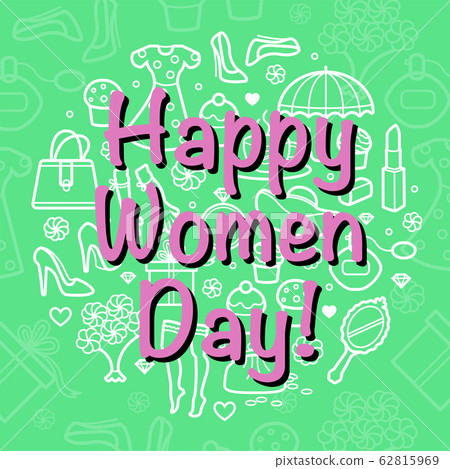 8 march gift card with Woman things - Stock Illustration [62815969] - PIXTA