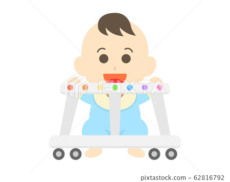 Baby boy using walker - Stock Illustration [62816792] - PIXTA