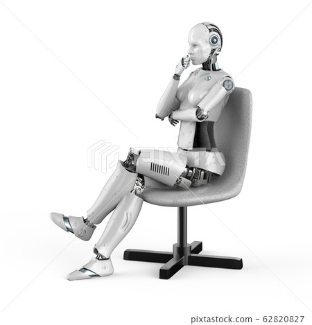 cyborg sit in chair - Stock Illustration [62820827] - PIXTA