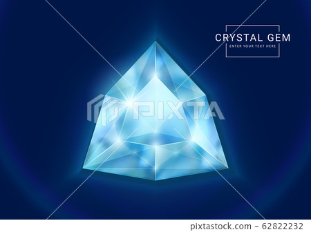 Fantasy crystal jewelry gems, polygon shape stone - Stock Illustration ...