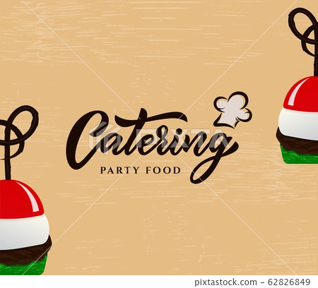 Hand sketched lettering Catering company logo... - Stock Illustration ...