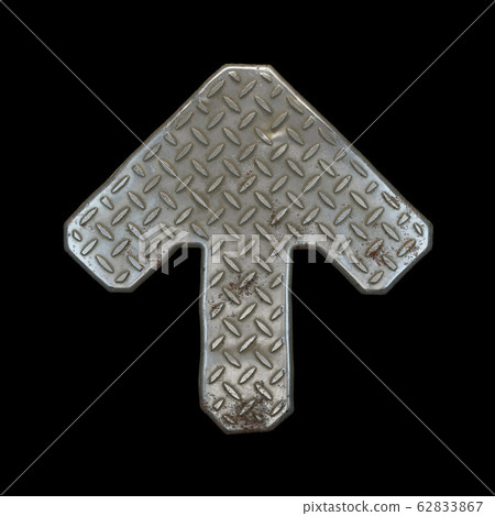 Industrial metal symbol up arrow on black... - Stock Illustration ...