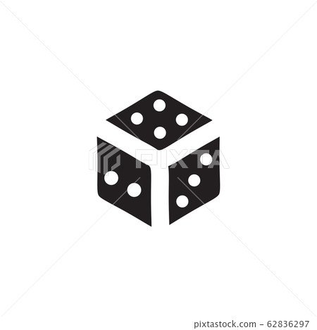 Dice game icon logo design vector template - Stock Illustration ...