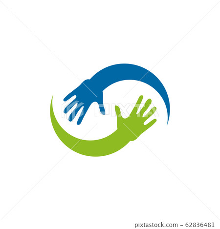 Hands logo design vector illustration template - Stock Illustration ...