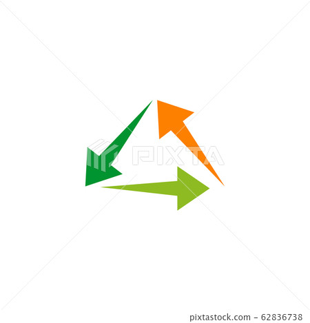 Recycle arrow logo design vector template - Stock Illustration ...