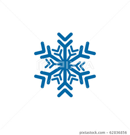 Snowflake logo design vector icon template - Stock Illustration ...