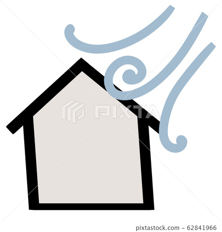 House strong wind - Stock Illustration [62841966] - PIXTA
