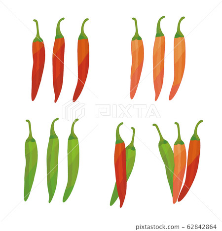 Red pepper blue pepper set - Stock Illustration [62842864] - PIXTA