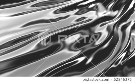 Chrome Melted wavy liquid substance. - Stock Illustration [62846375 ...