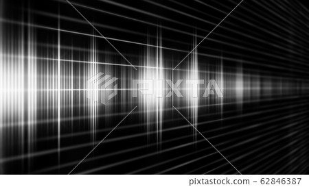An Abstract White sound form on the black - Stock Illustration ...