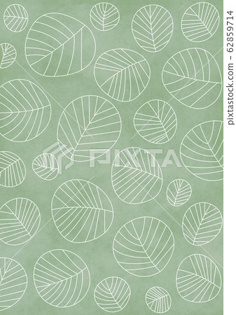 Moss green round leaf pattern - Stock Illustration [62859714] - PIXTA