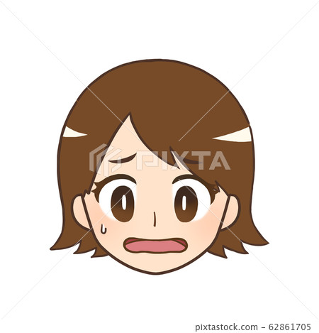 Facial expression icon (worried) - Stock Illustration [62861705] - PIXTA