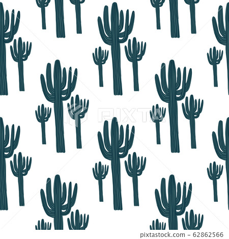 Geometric cacti wallpaper. Abstract cactus - Stock Illustration ...