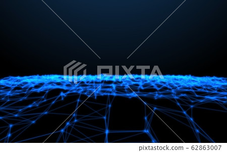 Abstract blue connect lines and dots - Stock Illustration [62863007 ...