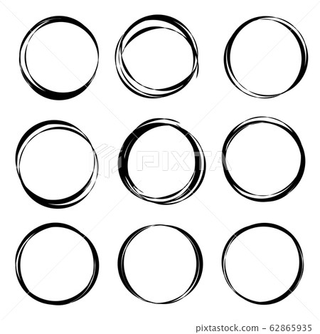 Hand Drawn Circle or Scribble Circles Collection - Stock Illustration ...