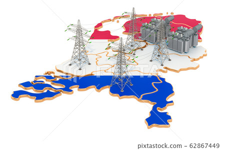 Electrical substations in the Netherlands - Stock Illustration ...