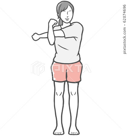 Stretch arms, stretch women - Stock Illustration [62874696] - PIXTA