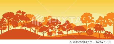forest trees silhouettes , nature landscape background vector ...