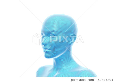 Female body head 3d - Stock Illustration [62875894] - PIXTA