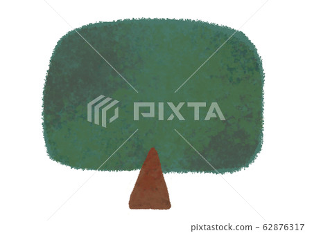 Yurufuwa cute hand-painted square tree - Stock Illustration [62876317 ...