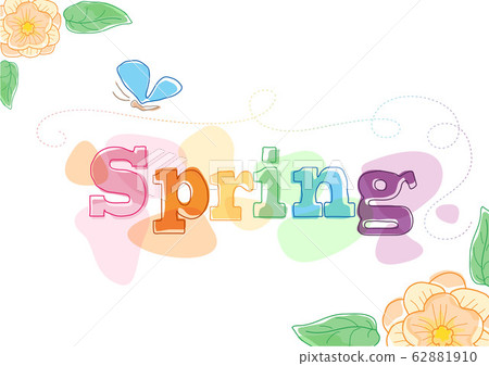 Spring Themed Seasonal Graphic - Stock Illustration [62881910] - PIXTA