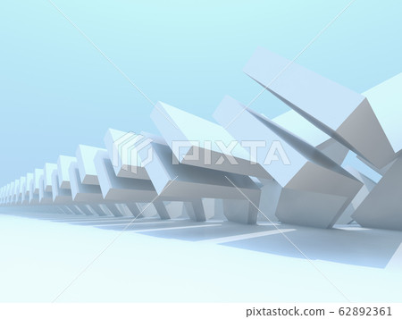 Abstract 3d parametric architecture installation - Stock Illustration ...