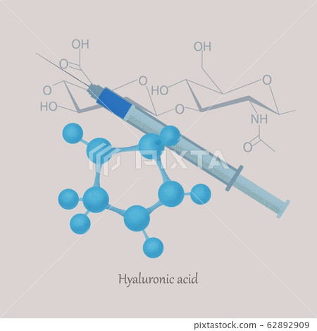 Hyaluronic acid structure and formula with a... - Stock Illustration ...