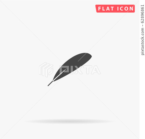 Feather flat vector icon - Stock Illustration [62896861] - PIXTA