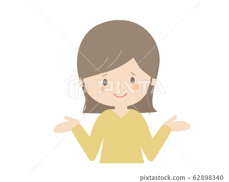 Young woman saying I do not know - Stock Illustration [62898340] - PIXTA