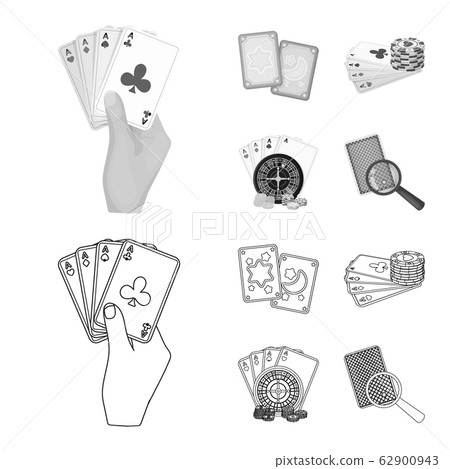 Vector illustration of game and magic symbol.... - Stock Illustration ...