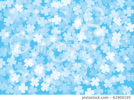 Clover background light blue - Stock Illustration [62908195] - PIXTA