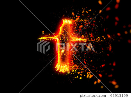 Abstract fire bird flapping - Stock Illustration [62915199] - PIXTA