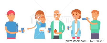 Drinking water health concept vector... - Stock Illustration [62920345 ...