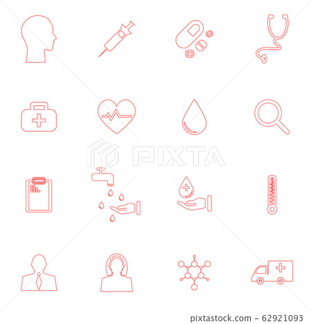 16 icons set for medical analysis. - Stock Illustration [62921093] - PIXTA