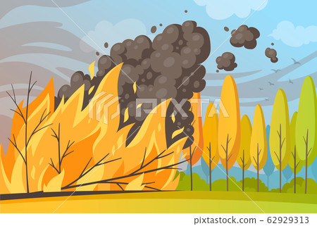 Forest Fire Cartoon