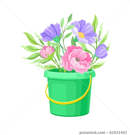 Flower Bucket Drawing | Best Flower Site