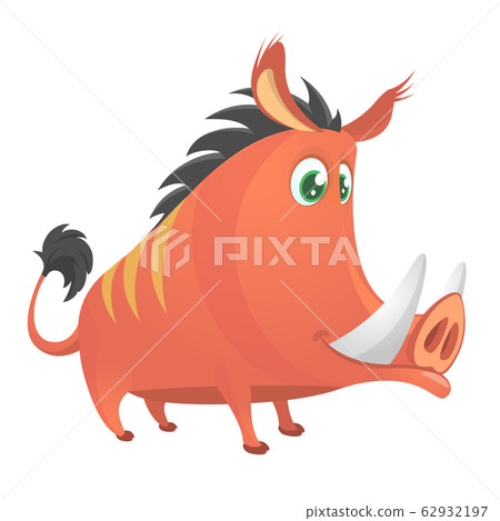 Wild boar or wild pig cartoon-插圖素材 [62932197] - PIXTA圖庫