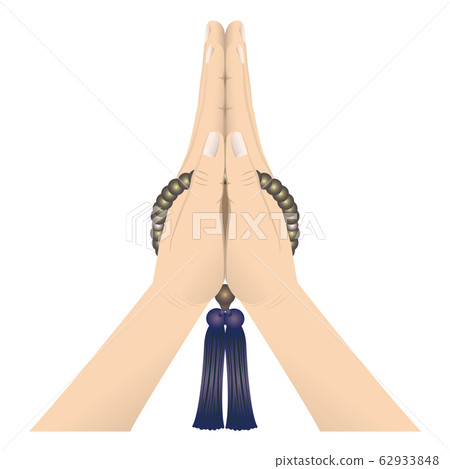 Gassho and rosary - Stock Illustration [62933848] - PIXTA