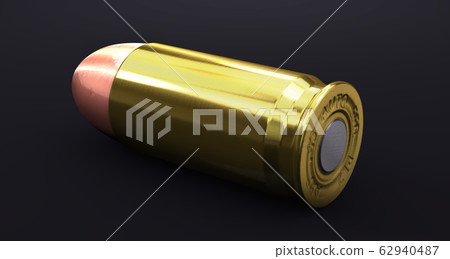 Single cartridge of a handgun - Stock Illustration [62940487] - PIXTA
