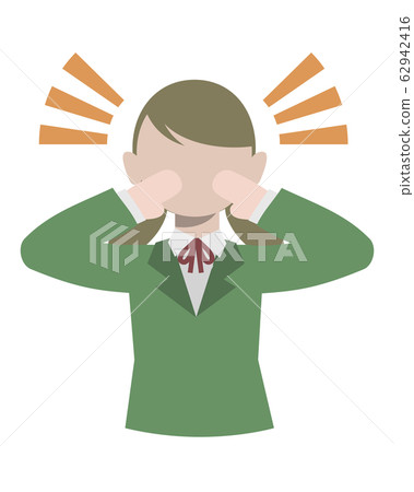 Illustration of a female student calling out... - Stock Illustration ...