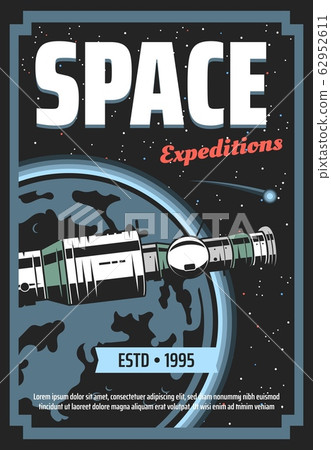 Galaxy expedition and cosmic space exploration - Stock Illustration ...