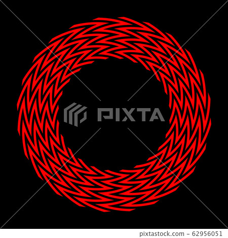 abstract round with stripes design on black - Stock Illustration ...