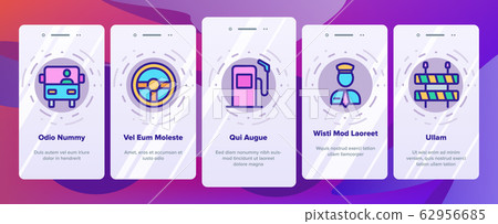 Driver Onboarding Icons Set Vector - Stock Illustration [62956685] - PIXTA