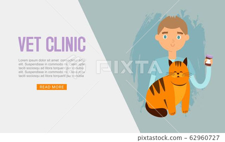 Veterinarian doctor examinates cat in vet... - Stock Illustration ...