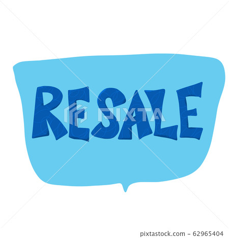 Resale shop vector hand drawn text emblem. - Stock Illustration ...