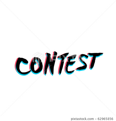 Contest hand drawn text. Vector stylized word. - Stock Illustration ...