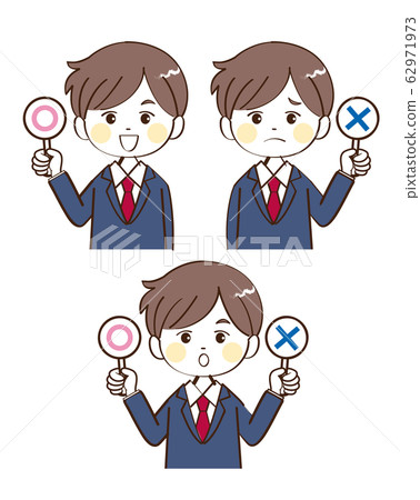 Male, student, correct, incorrect, summary - Stock Illustration ...