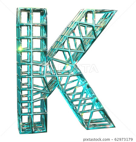 3D rendering. Uppercase Letter K. - Stock Illustration [62973179] - PIXTA