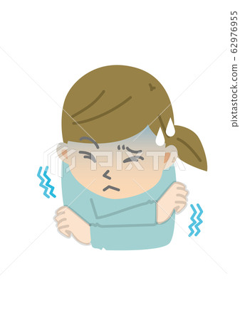 A woman with chills - Stock Illustration [62976955] - PIXTA